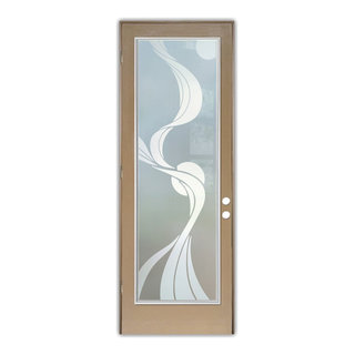 Front Door - Ribbon Reflection Moons - Fiberglass Smooth - 30" x 80 ...