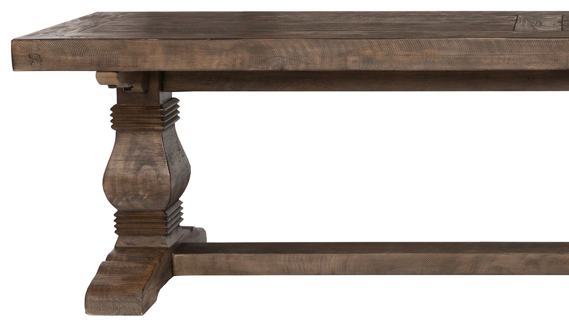 Benzara BM210608 66" Plank Top Wooden Bench With Pedestal Base, Brown ...