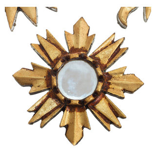 Novica Handmade Ancient Suns In Bronze Mirrored Wood Wall Accents (Set ...