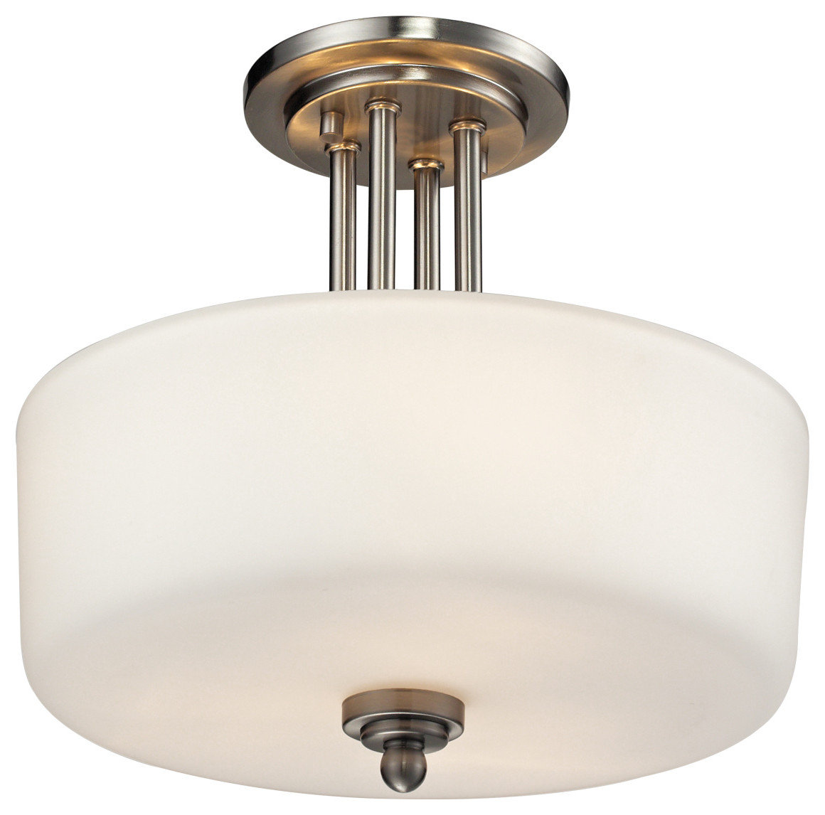 Z-Lite 434-SF-BN Three Light Semi Flush Mount Cardinal Brushed Nickel ...