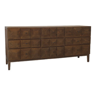 Preston 76" Sideboard, Warm Brown - Transitional - Buffets And ...
