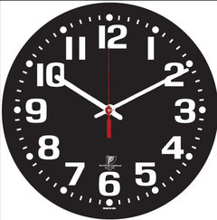 24" Black face white number wall clock - no luck finding one