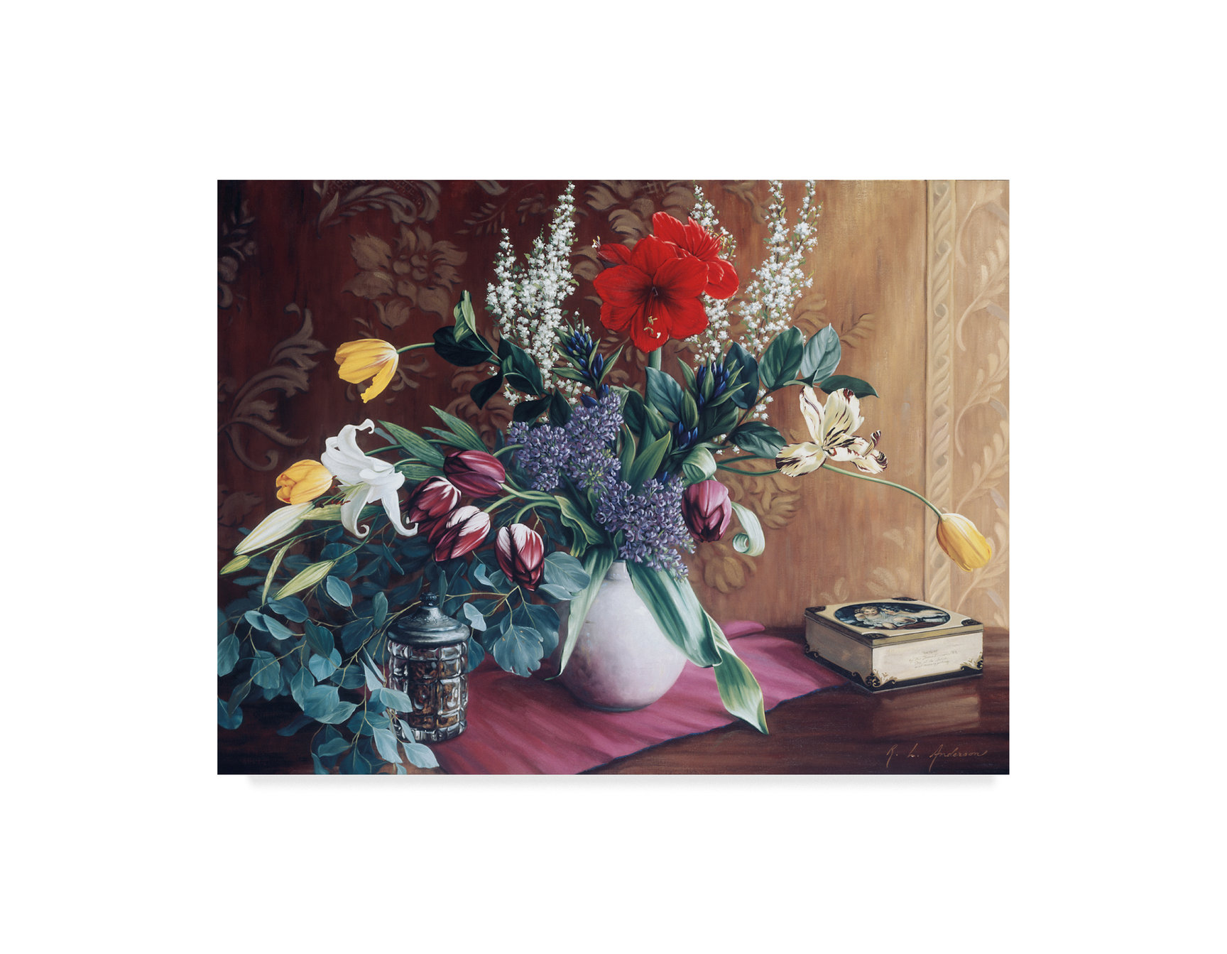 Robin Anderson 'Evening Bouquet' Canvas Art, 32"x24" - Contemporary ...
