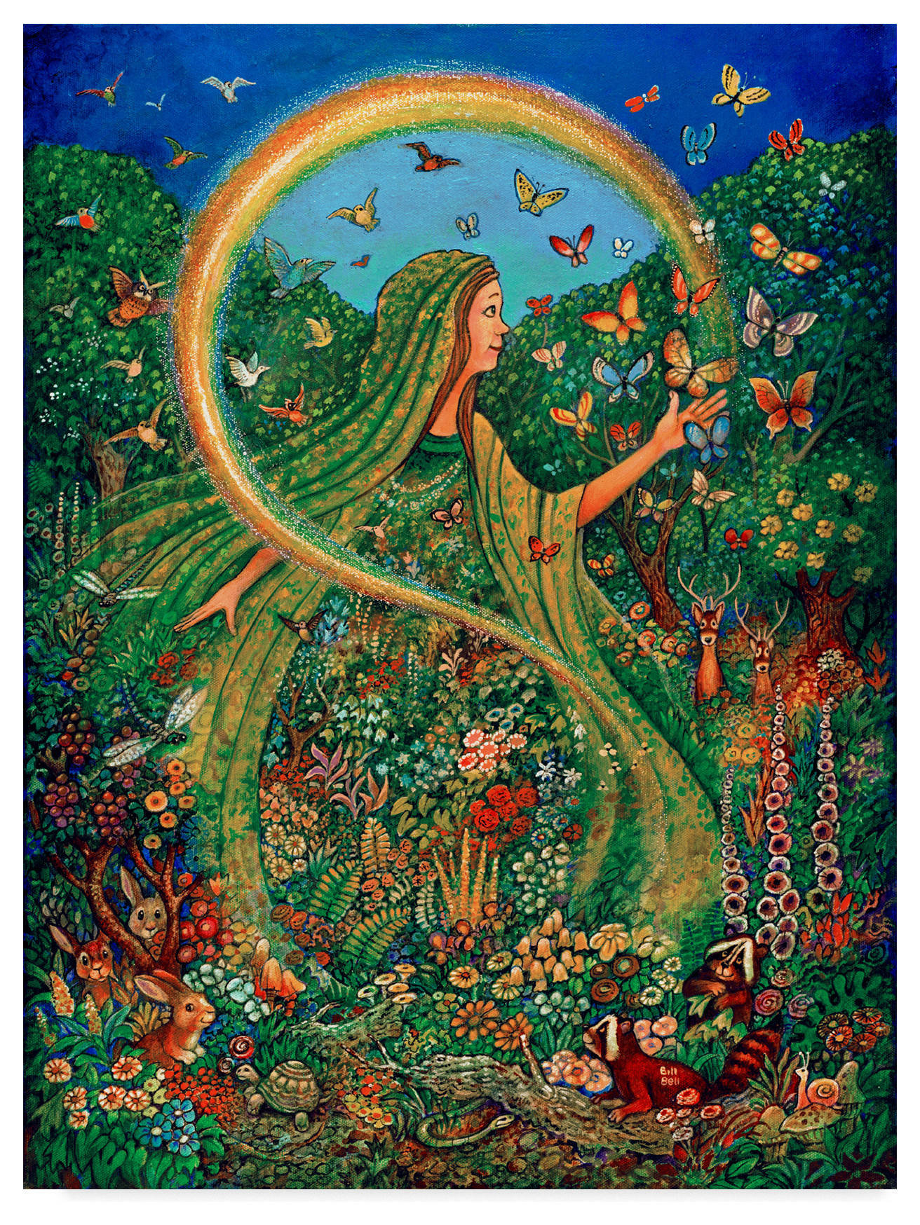 "Forest Goddess" by Bill Bell, Canvas Art, 24"x18" - Eclectic - Prints ...