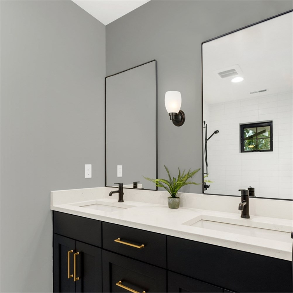 Lydia Stainless Steel Wall Light in Oil-Rubbed Bronze - Transitional ...