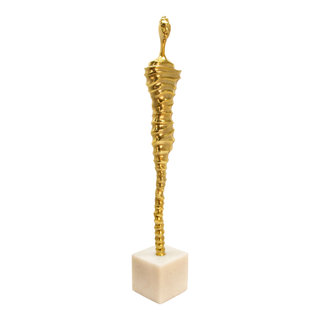 27" Metal Modern Male Mummy Deco, Gold - Contemporary - Decorative ...
