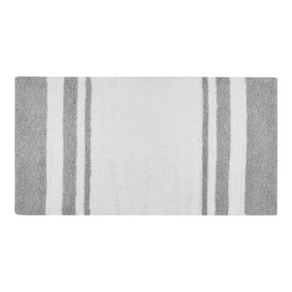 Madison Park Spa Cotton Reversible Bath Rug, Grey - Contemporary - Bath ...