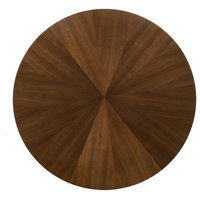 Cirque 54 Round Mid-Century Modern Pedestal Walnut Wood Dining Table ...