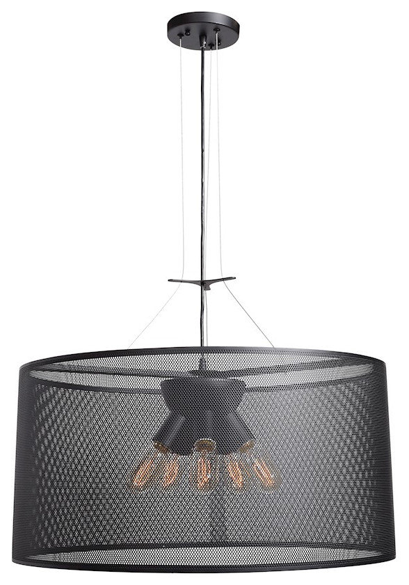 Access Lighting Epic LED 6 Light Pendant, Black - Industrial - Pendant ...