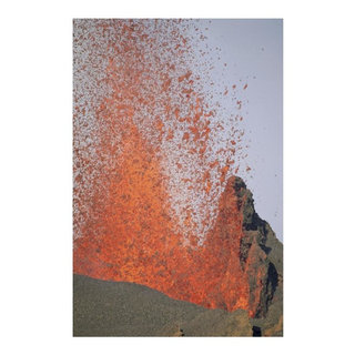 Splatter Cone And Lava Fountain, Cape Hammond, Galapagos Islands ...