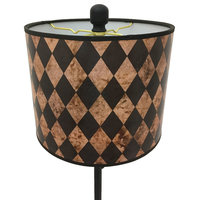 28" Crystal Buffet Lamp With Vertical Black Diamond on Papyrus Shade ...