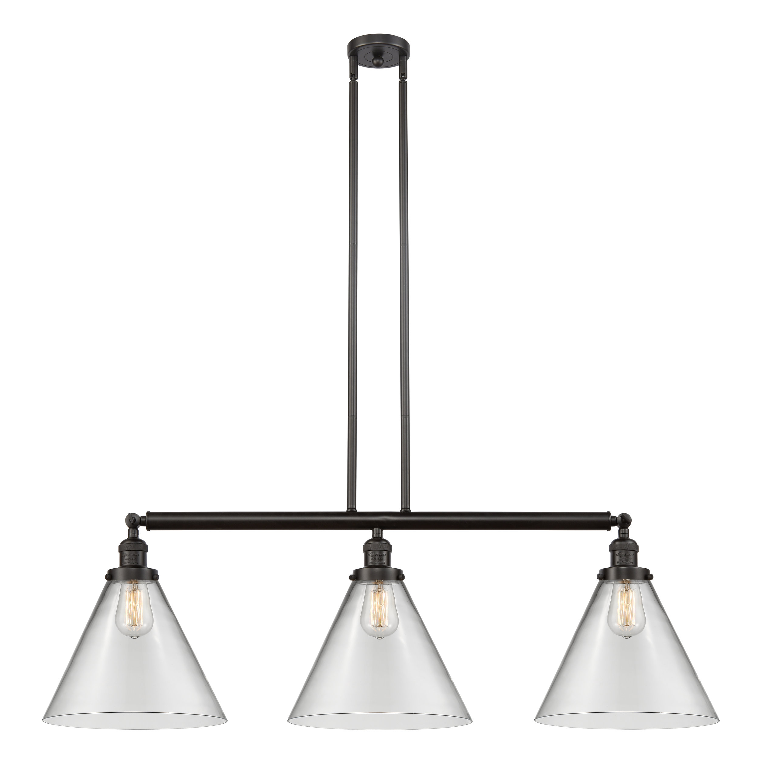 213OBSG42L Three Light Island Pendant Franklin Restoration Bronze ...