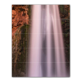 Waterfalls Ceramic Tile Wall Mural HZ501145, 32" Wide x 40" High ...