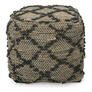 GDF Studio Cimarron Fabric Pouf - Contemporary - Floor Pillows And ...