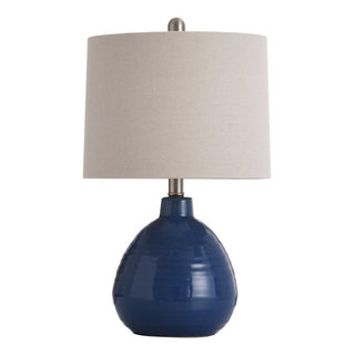 Signature 1 Light Table Lamp, Sailor Navy Blue - Contemporary - Table ...