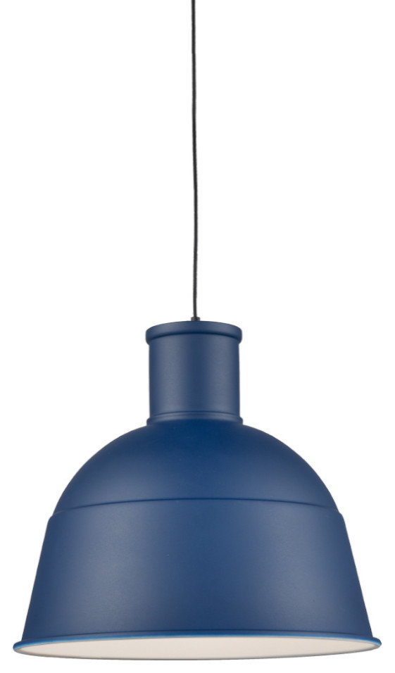 Irving Single Lamp Pendant, Indigo Blue, 16"Dx14"H, 16"Dx14"H ...