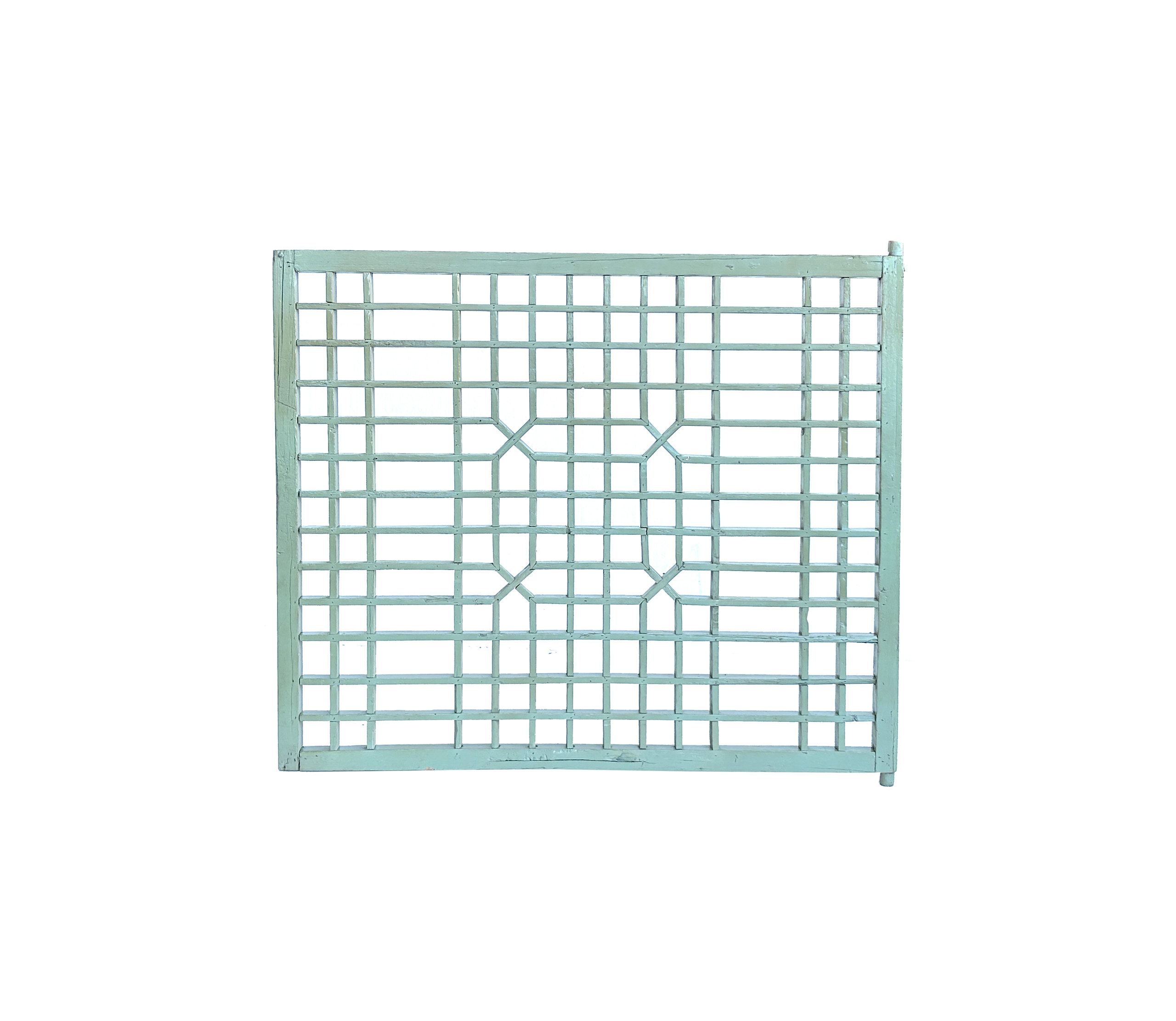 Vintage Rustic Pastel Light Green Grid Geometric Wood Wall Panel ...