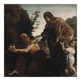 "Elijah Receiving Bread from the Widow of Zarephath" Paper Art, 20"x20 ...