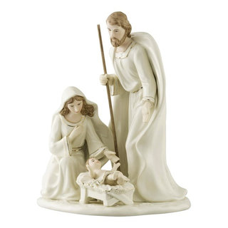 Belleek Nativity Family Large - Traditional - Holiday Accents And ...