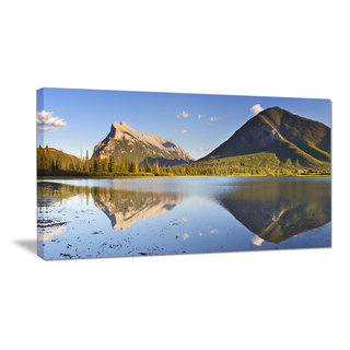 "Vermillion Lakes and Mount Rundle" Landscape Wall Art, 60"x28 ...
