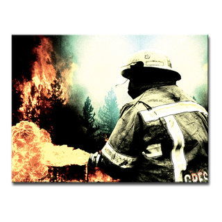 Fire and Rain' Canvas Art Print, 30"x40" - Contemporary - Prints And ...