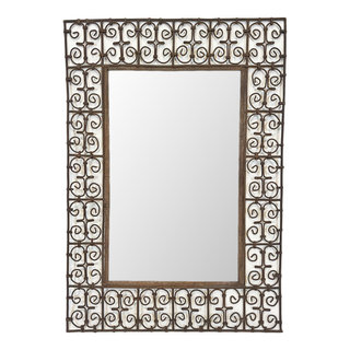 Iron Work Scroll Mirror - Mediterranean - Wall Mirrors - by Design Mix ...