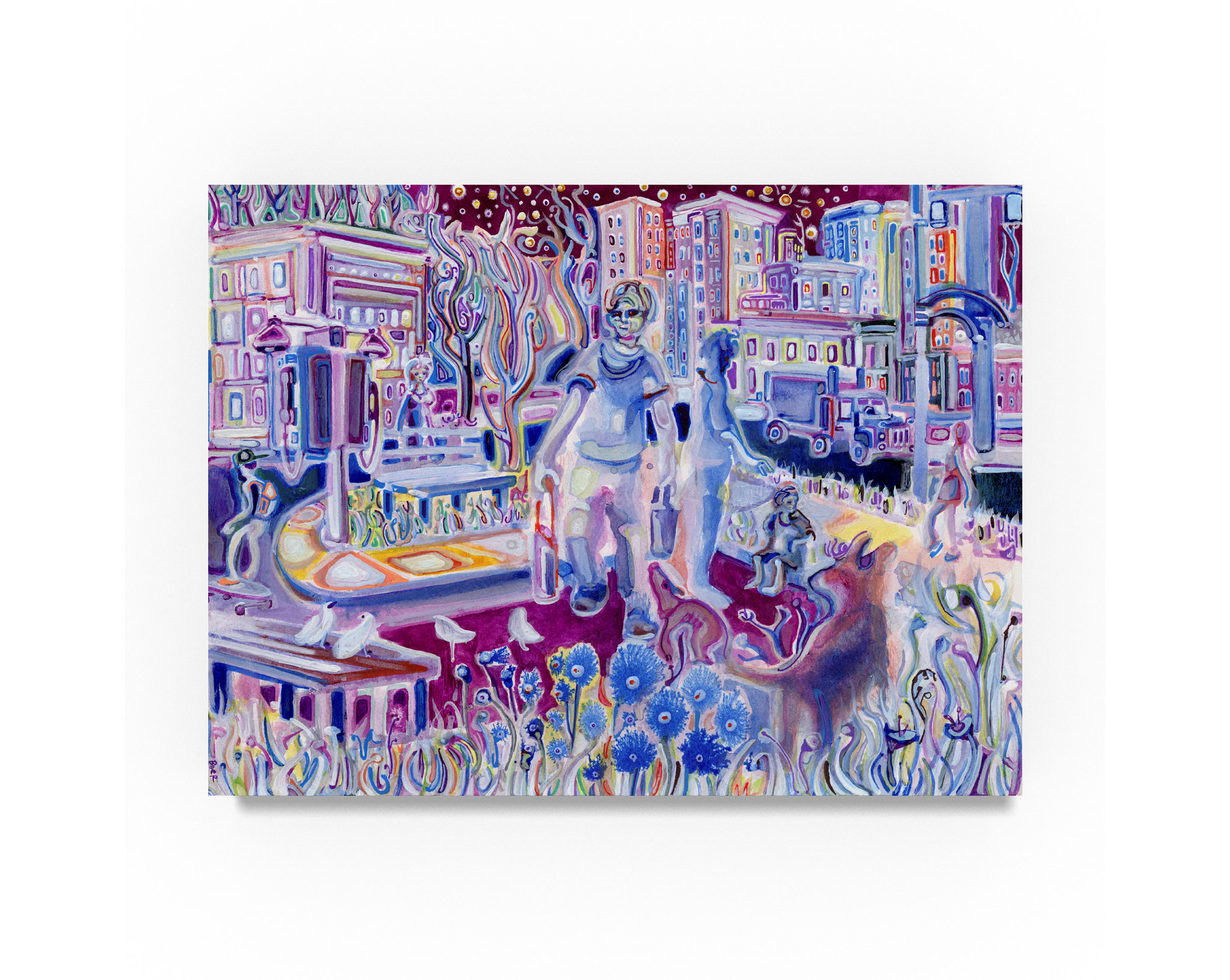 "Pentiction" by Josh Byer, Canvas Art, 24"x18" - Contemporary - Prints ...