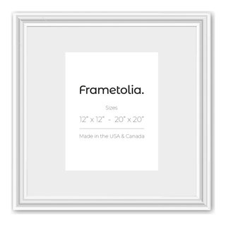 Electric White 2" Lavo Picture/Gallery Frame, 20" x 20" - Wide Mat ...