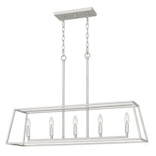 5 Light Island Pendant In Transitional Style-25 Inches Tall and 36 ...