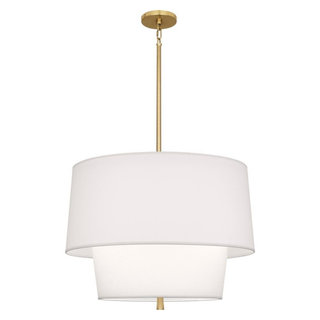 Robert Abbey Decker - 24" Three Light Pendant, Modern Brass Finish - Transitional - Pendant ...