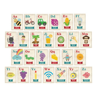 Alphabet in Spanish, Wall Cards - Contemporary - Kids Wall Decor - by ...