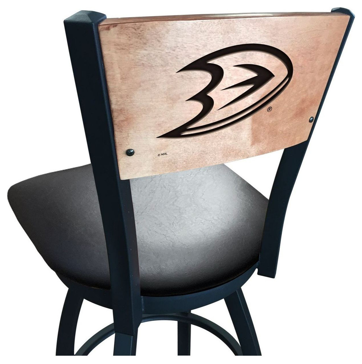 Holland L038 Engraved Anaheim Ducks 30" Swivel Bar Stool - Black/Vinyl ...