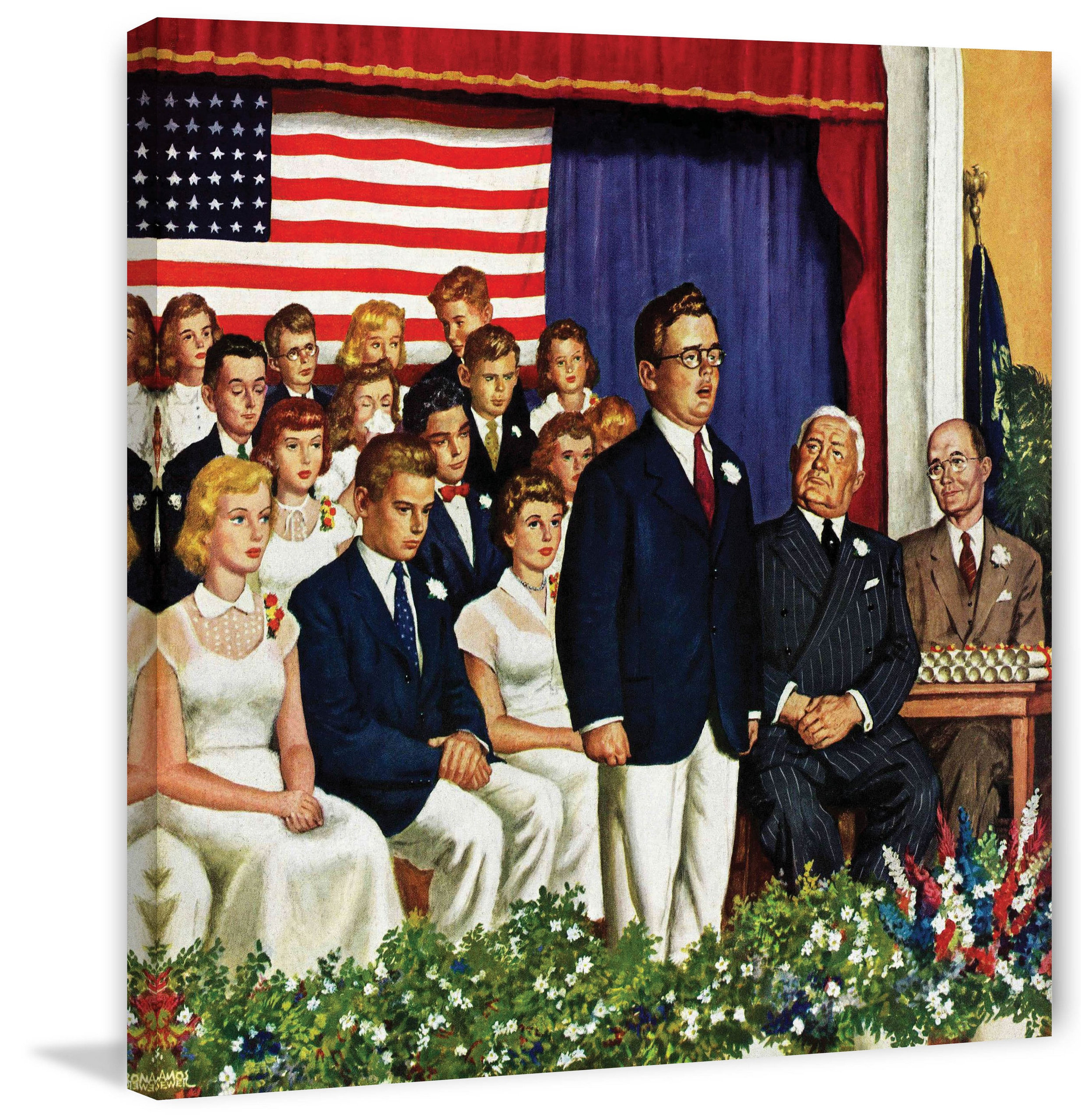 "High School Commencement Address" Print on Canvas by Amos Sewell, 40 ...