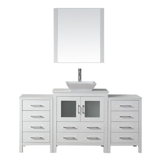 Dior Single Bathroom Vanity Set, Espresso, 66.54", 66"x19"x33" - Modern ...