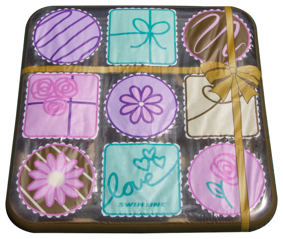 73" Inflatable Square Chocolate Box Designed Swimming Pool Raft Float ...