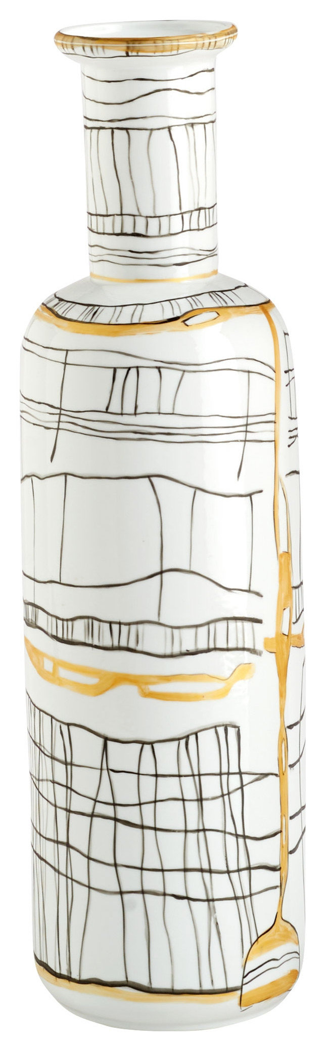 Lindus Vase, Bk, Wh, Md, Medium - Contemporary - Vases - by CYAN DESIGN ...