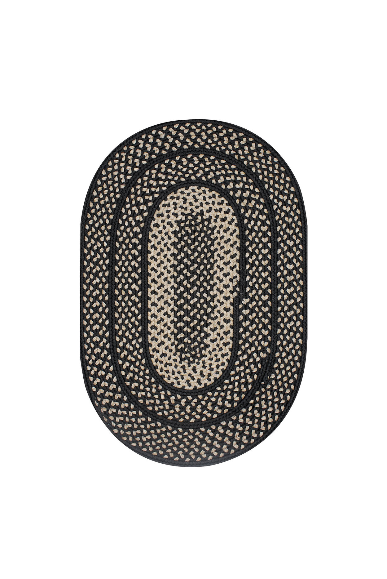 Homespice Decor - 27 x 45" Oval Iron Ridge Ultra Durable Braided Rug ...