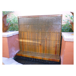Cor-ten Steel Water Wall - Phoenix - by MTH Design Group | Houzz AU