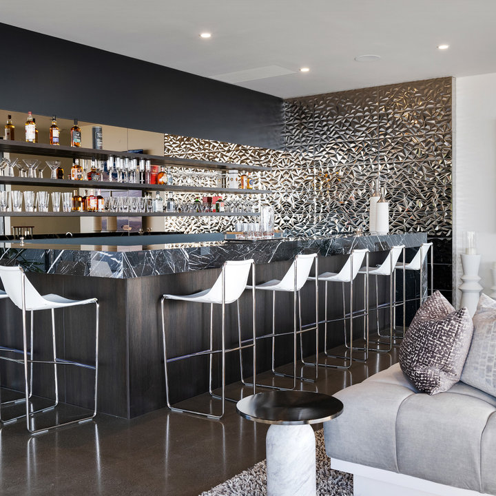 75 Beautiful Home Bar with Mirror Splashback Ideas and Designs ...