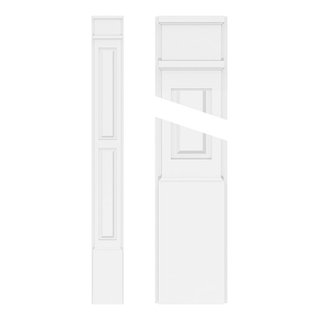 2 Equal Raised Panel PVC Pilaster w/Capital & Base (Pair), 8"W x 90"H ...