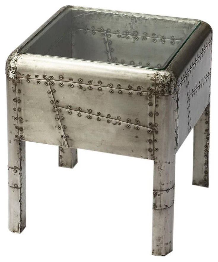 Modern Metalworks Aviator Side Table - Industrial - Side Tables And End ...