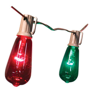 Red and Green Edison String Lights - Contemporary - Holiday Lighting ...