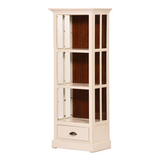 West Winds 27" Open Curio Bookcase, Drawer, 71x27x17 - Transitional ...