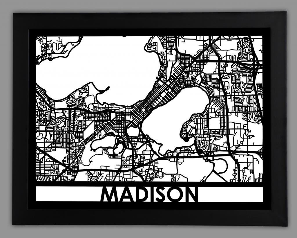 Madison Street Map - Contemporary - Prints And Posters - by Cut Maps ...
