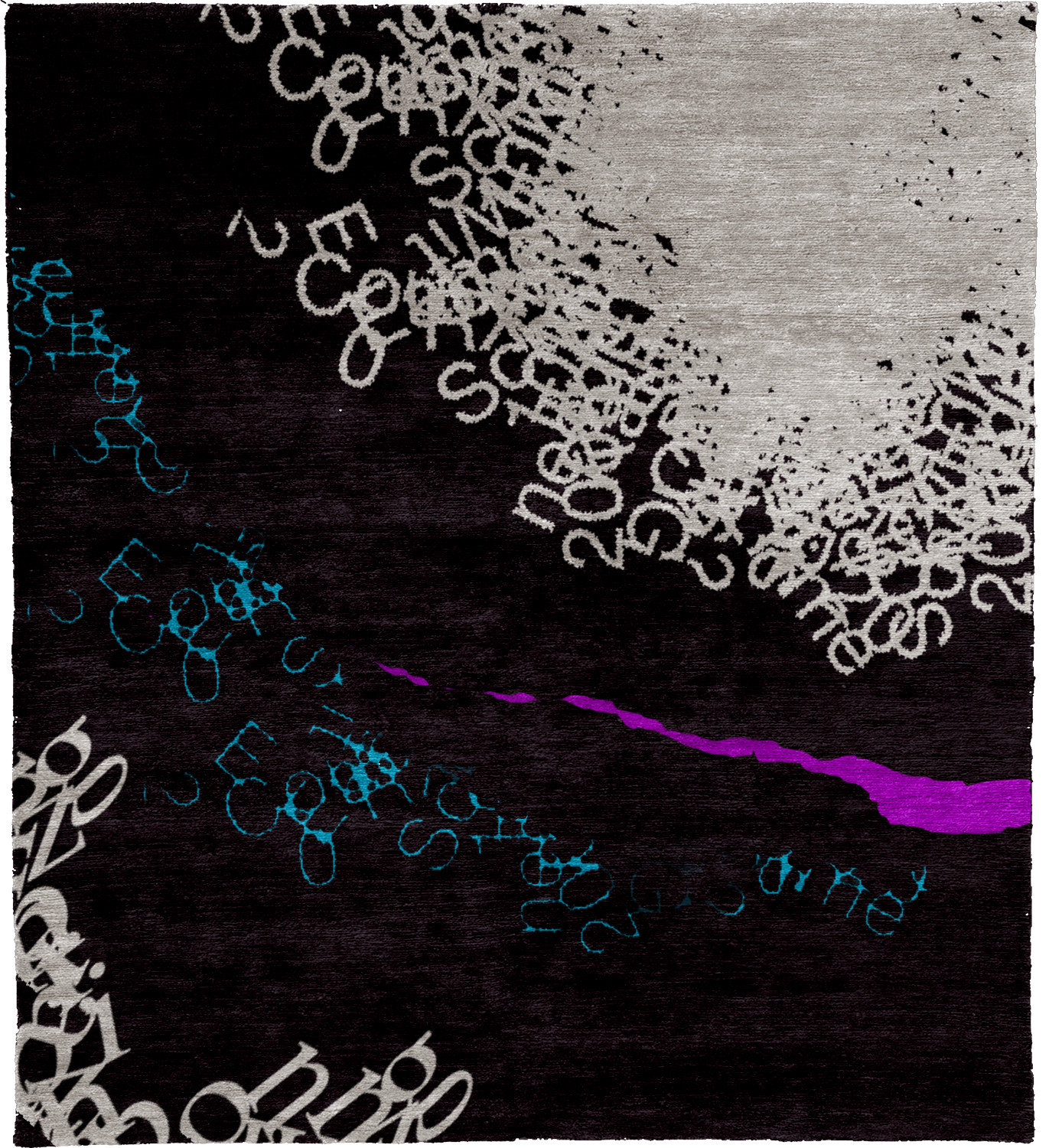 Typo Wool Hand Knotted Tibetan Rug, 8' Round - Contemporary - Area Rugs ...