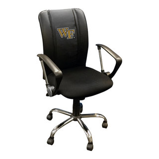 Wake Forest Demon Deacons Task Chair With Arms Black Mesh Ergonomic ...