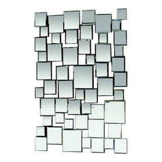 Modern Classics Cube Mirror, 47.25"H x 35.5"W x 1.3"D - Contemporary ...