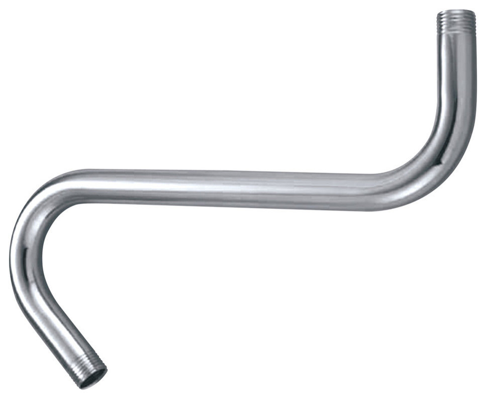 Trimscape 8" S-Shape Shower Arm, Polished Chrome - Traditional ...
