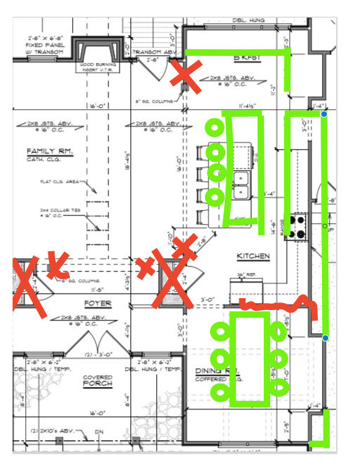 Help with my kitchen/dining floor plan please!