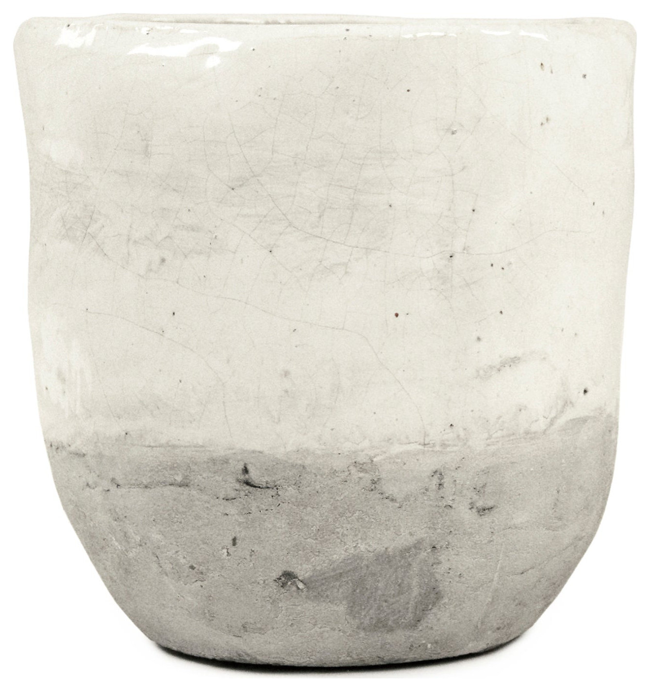 Distressed White Vase - Farmhouse - Vases - by Hudson Home Decor | Houzz